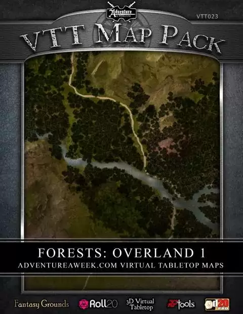 VTT MAP PACK: Forests Overland 1 - AAW Games | VTT Map Packs | DriveThruRPG