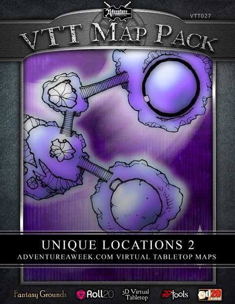 VTT MAP PACK: Unique Locations 2 - AAW Games | VTT Map Packs | DriveThruRPG