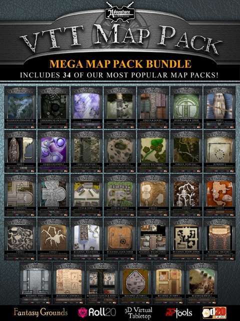 Mega Map Pack 1 [bundle] [BUNDLE] - AAW Games | VTT Map Packs | Bundle ...