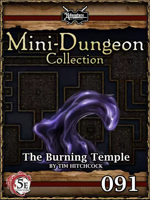 5E Mini-Dungeon #091: The Burning Temple - AAW Games | 5th Edition | 5E ...