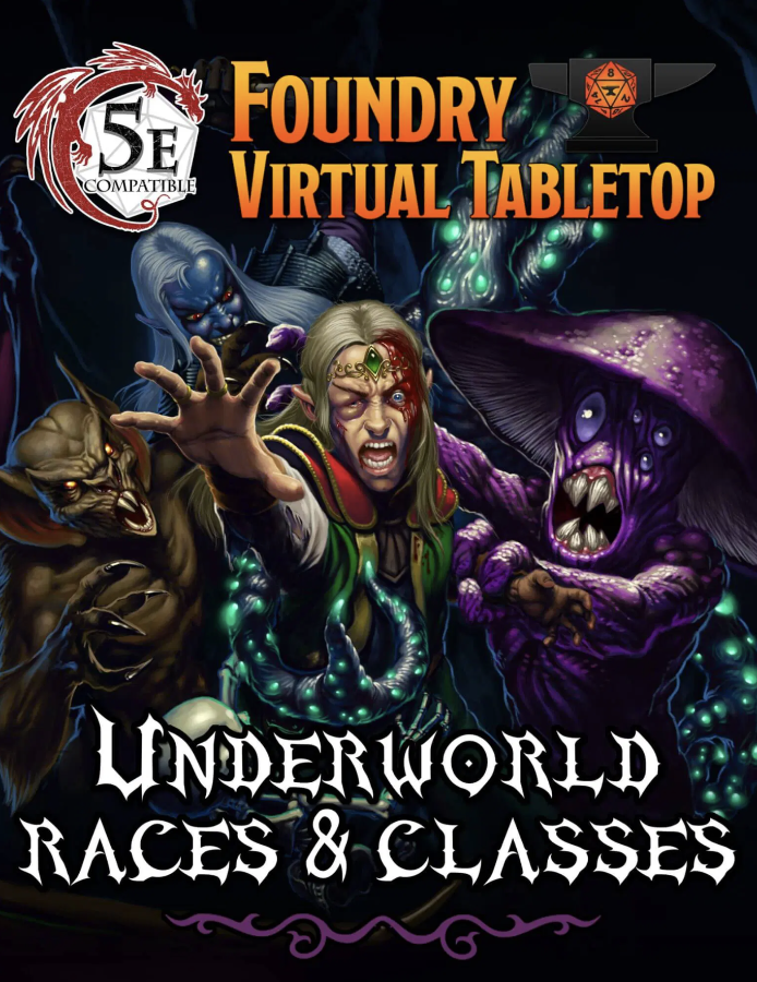 Underworld Races & Classes - AAW Games | 5th Edition | Rise of the Drow | Player Books ...