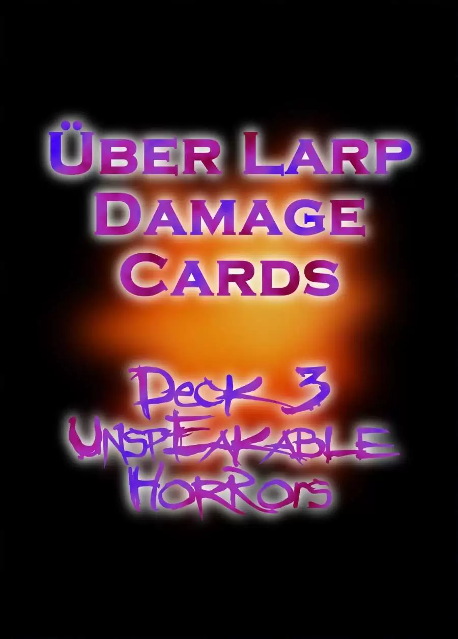 LARP Damage Cards Unspeakable Horrors - Uber Goober Games | DriveThruRPG