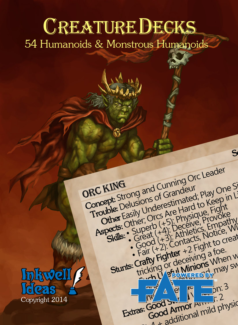 Creature Decks: Fate Core RPG Humanoids & Monstrous Humanoids - Inkwell ...
