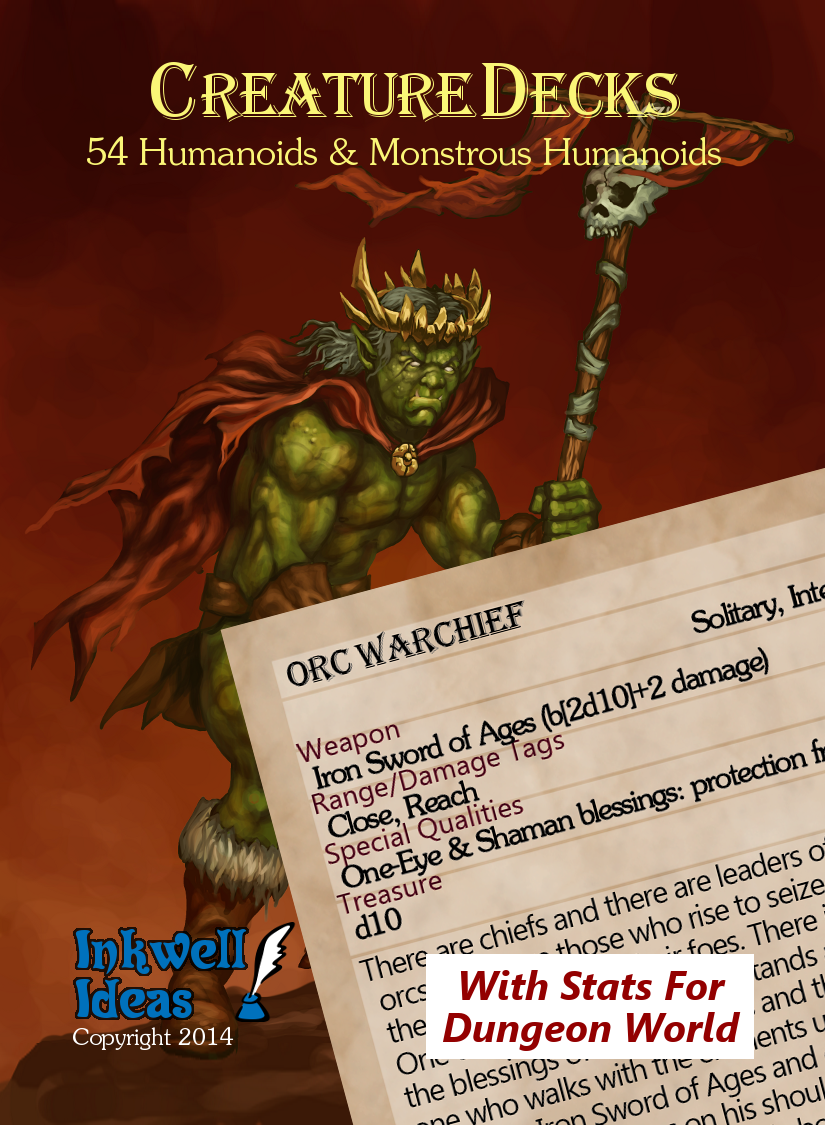 Creature Decks: Dungeon World RPG Humanoids & Monstrous Humanoids ...