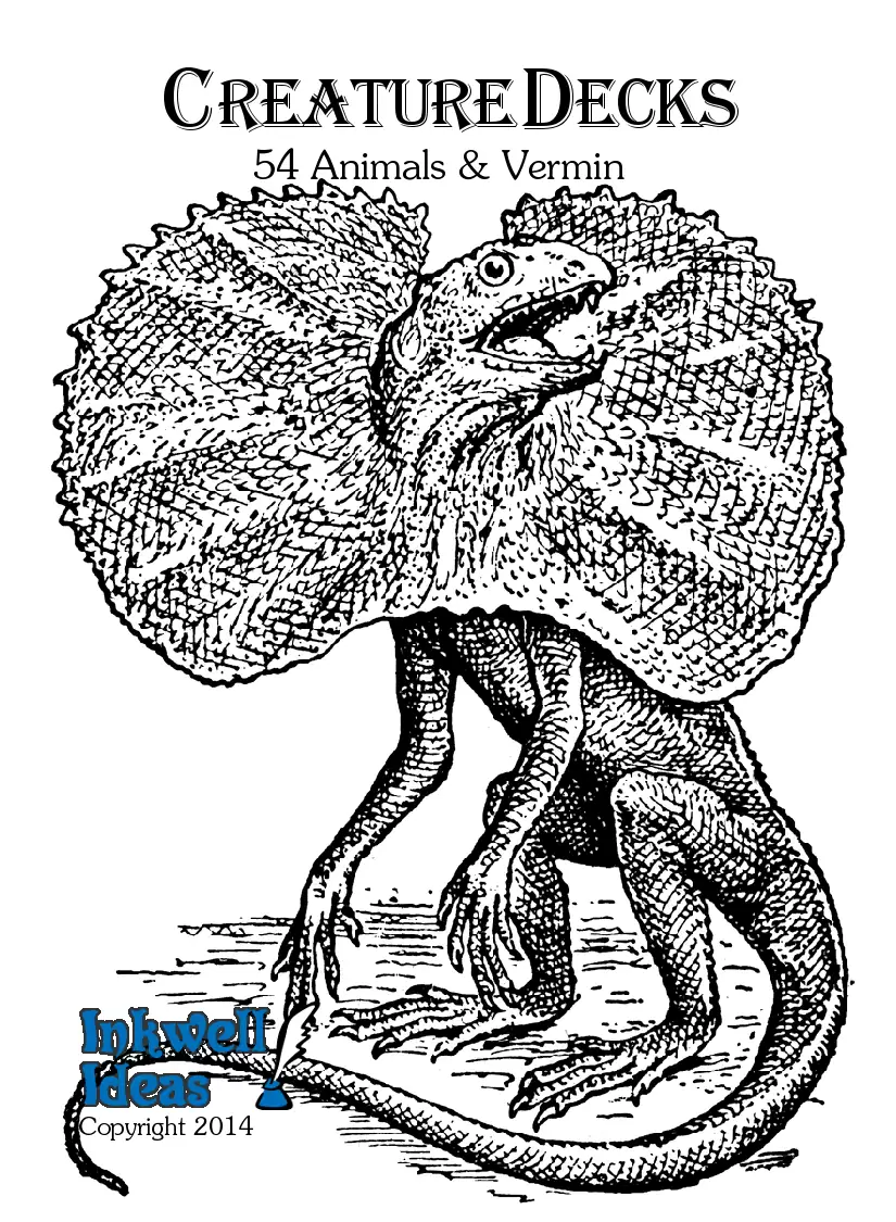 Creature Decks: Blank-backed Animals - Inkwell Ideas | Creature Decks w ...