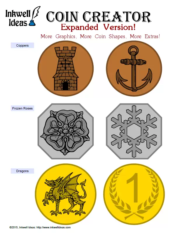 Coin Creator - Expanded - Inkwell Ideas | Infinite Choices | DriveThruRPG