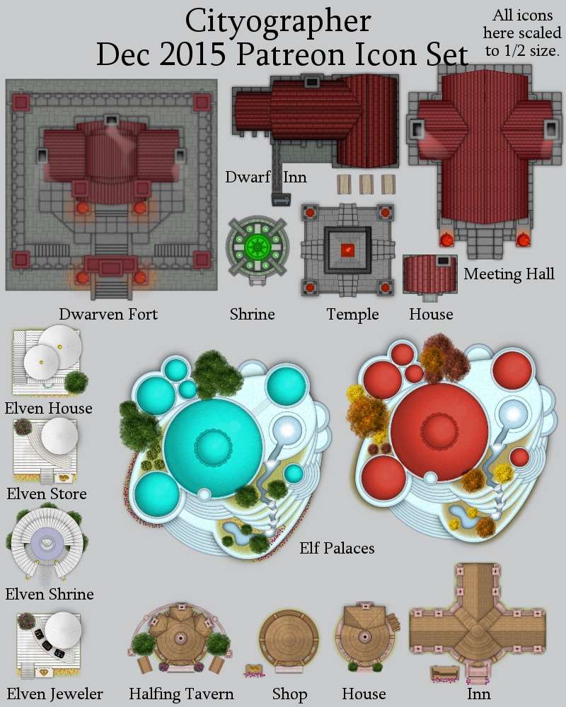 Cityographer December 2015 Monthly City Map Icons (Any Editor ...