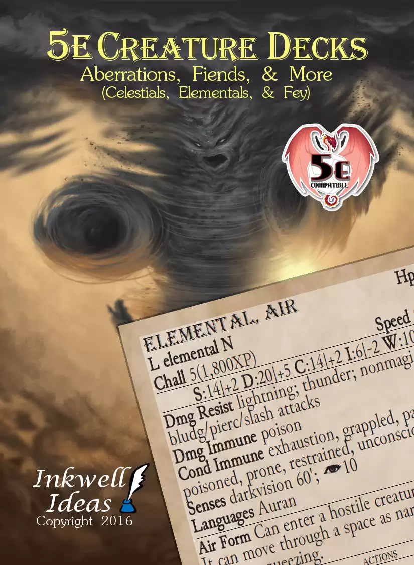 5e Creature Decks: Aberrations, Fiends, & More - Inkwell Ideas | 5e ...