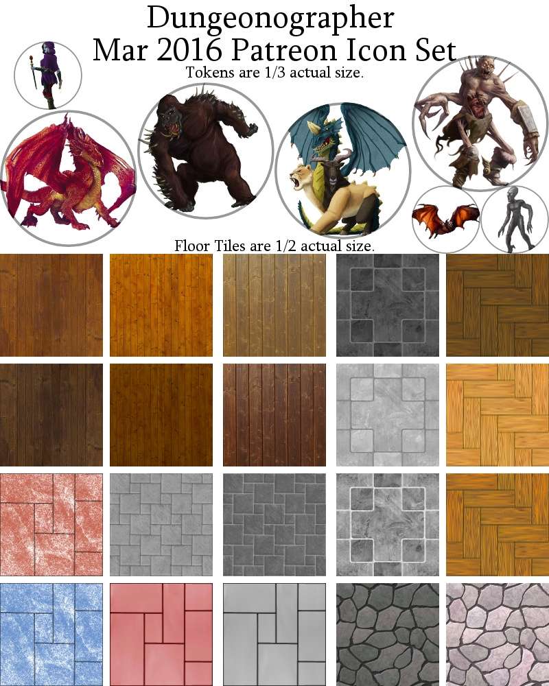 Dungeonographer March 2016 Monthly World Map Icons (Any Editor ...