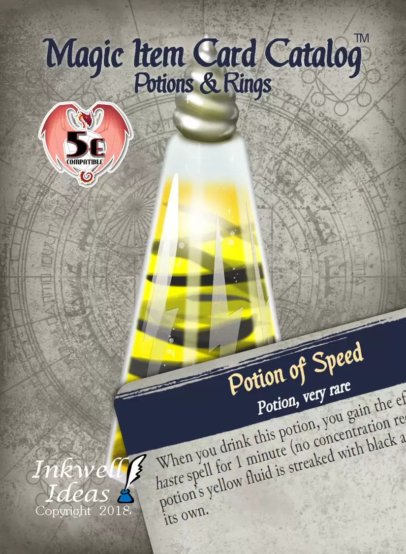Magic Item Card Catalog: Potions & Rings - Inkwell Ideas | Magic Item ...