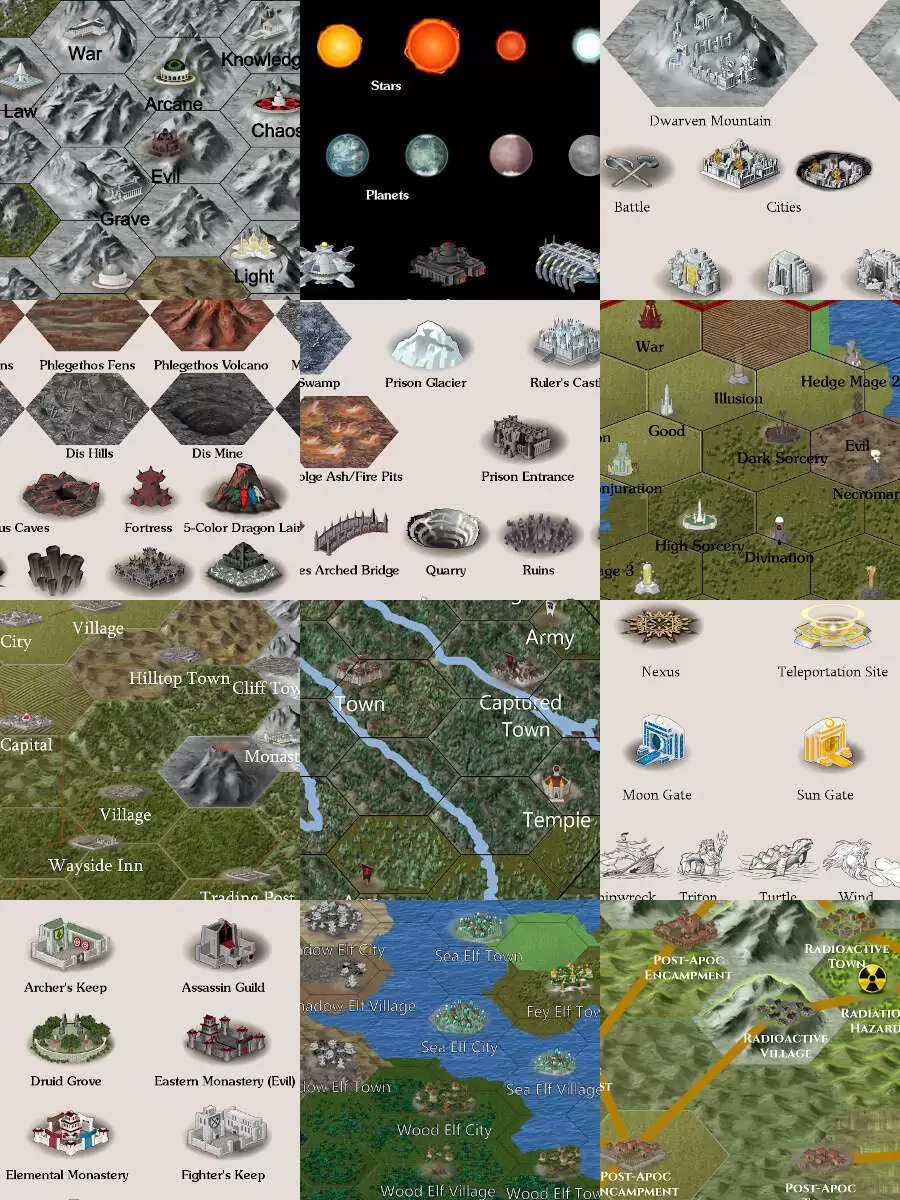 Worldographer 2019 World/Kingdom Isometric Icons [BUNDLE] - Inkwell ...