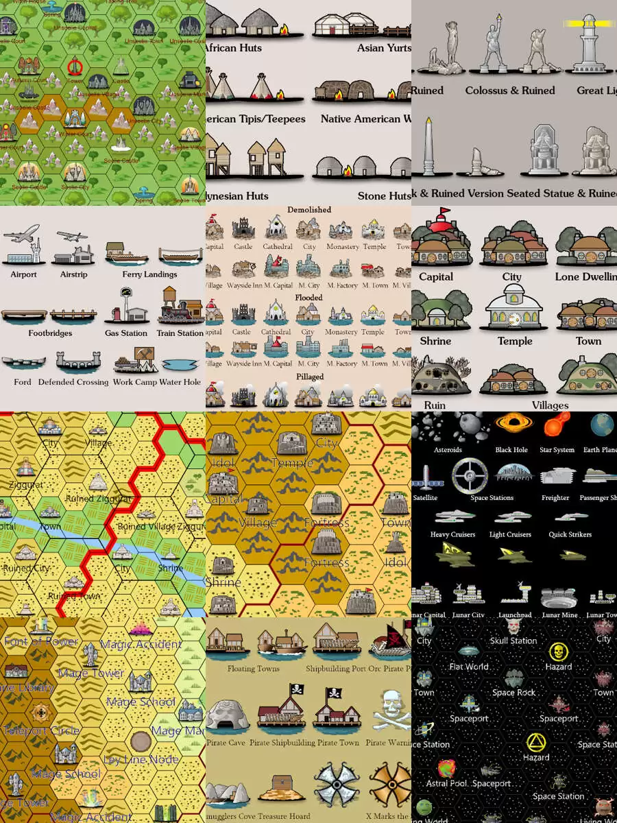 Worldographer 2020 Classic World/Kingdom Map PNG Icons - Inkwell Ideas ...
