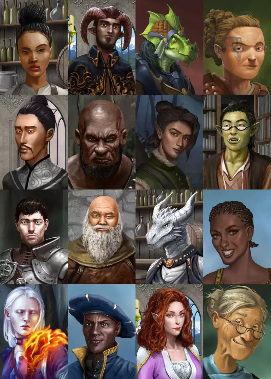 NPC Portraits Decks PDFs [BUNDLE] - Inkwell Ideas | DriveThruRPG