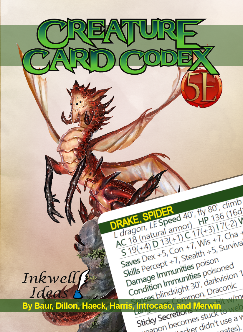 Creature Card Codex - Inkwell Ideas | 5e Creature Decks | DriveThruRPG