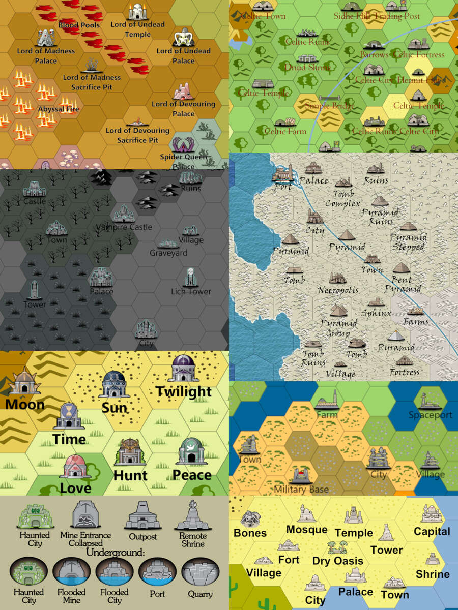Worldographer 2023 Classic World/Kingdom Map PNG Icons - Inkwell Ideas ...