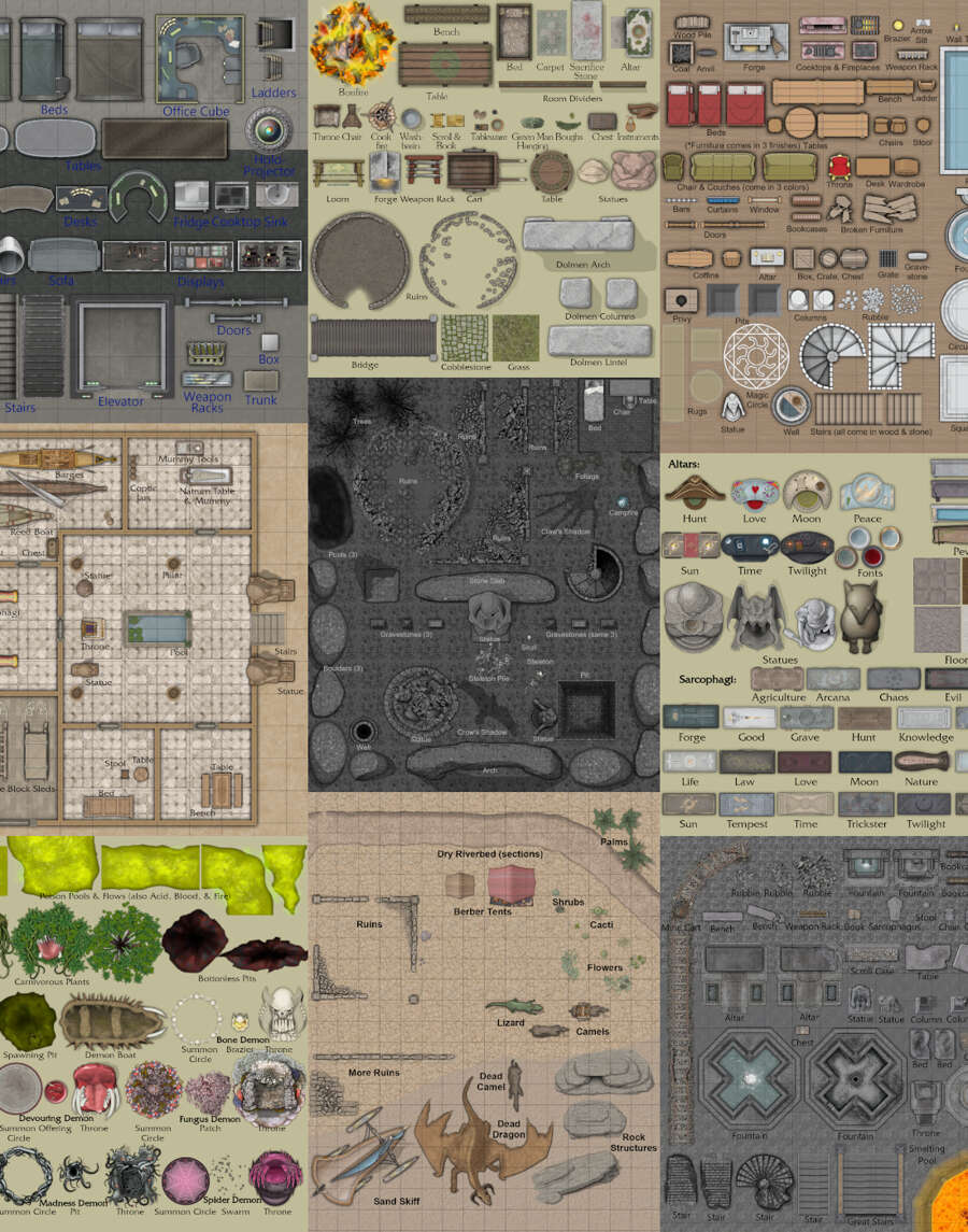 Worldographer 2023 Battlement Map PNG Icons - Inkwell Ideas | Map Icon ...