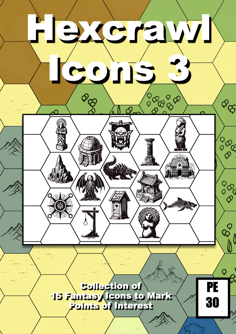 Hexcrawl Icon Set 3 - PE30 | DriveThruRPG