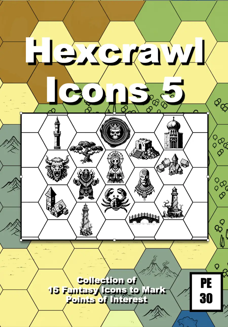 Hexcrawl Icon Set 5 - PE30 | DriveThruRPG