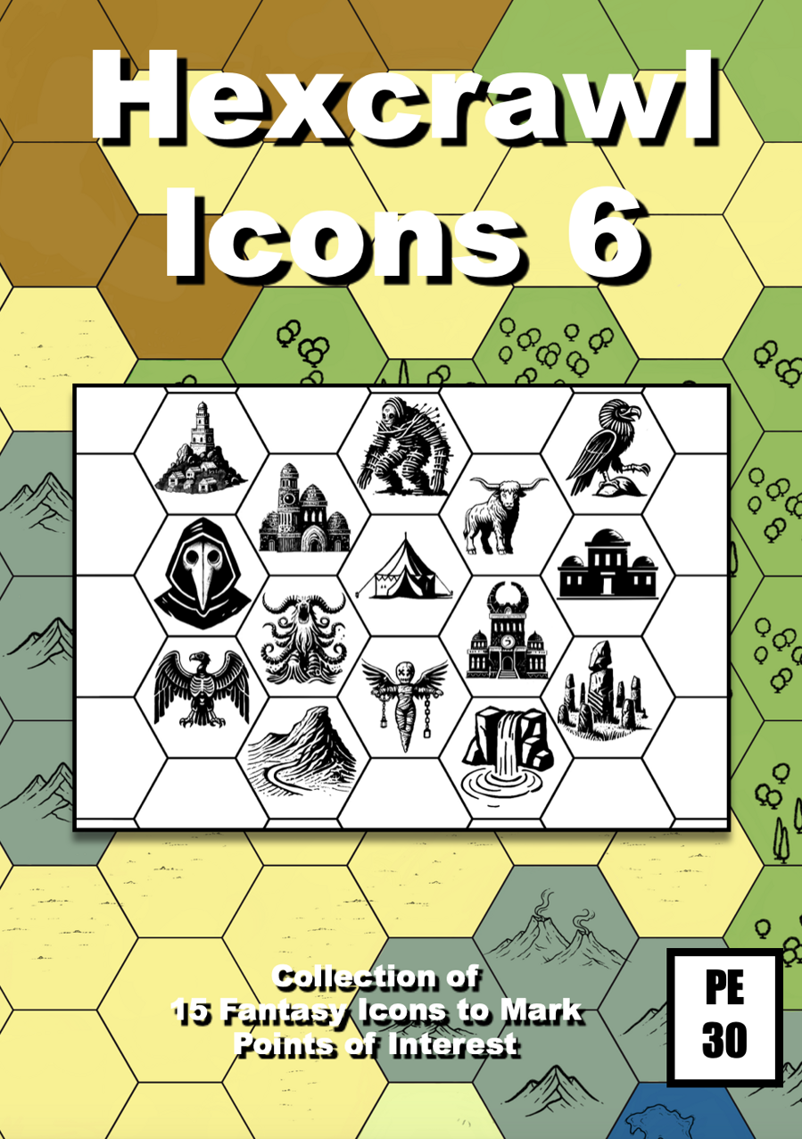 Hexcrawl Icon Set 6 - PE30 | DriveThruRPG