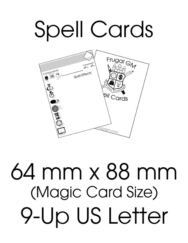 Generic Spell Effect Cards - Frugal GM | GM Aides | Player "Stuff ...