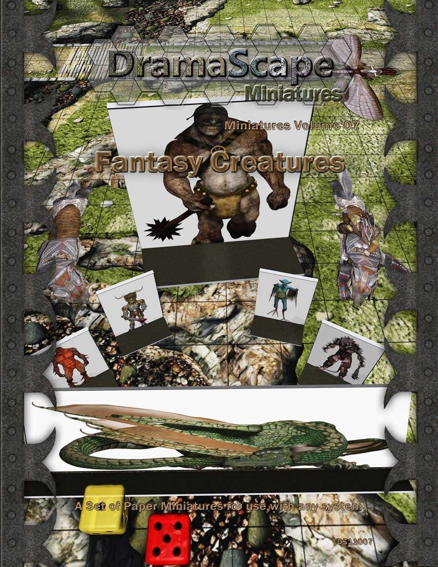 Fantasy Creatures Paper Miniatures - DramaScape | Fantasy | Miniatures ...