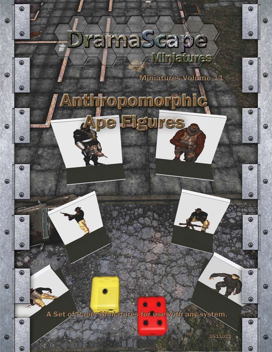 Anthropomorphic Ape Figures - DramaScape | Miniatures | DriveThruRPG