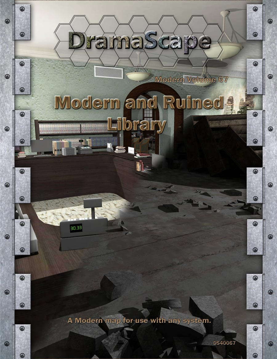 Modern and Ruined Library - DramaScape | Modern | DriveThruRPG