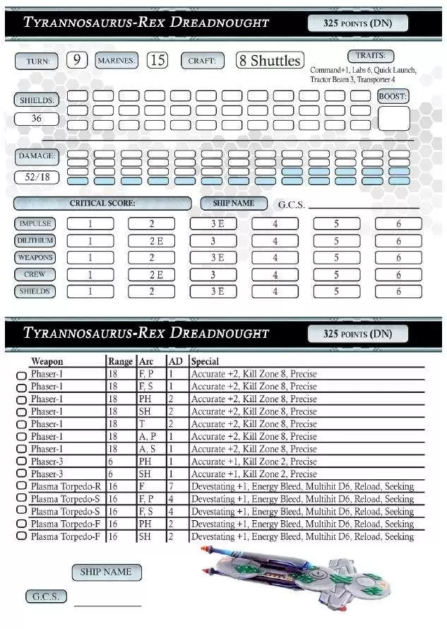 Star Fleet: Gorn Reference Cards - Mongoose | Star Fleet | DriveThruRPG