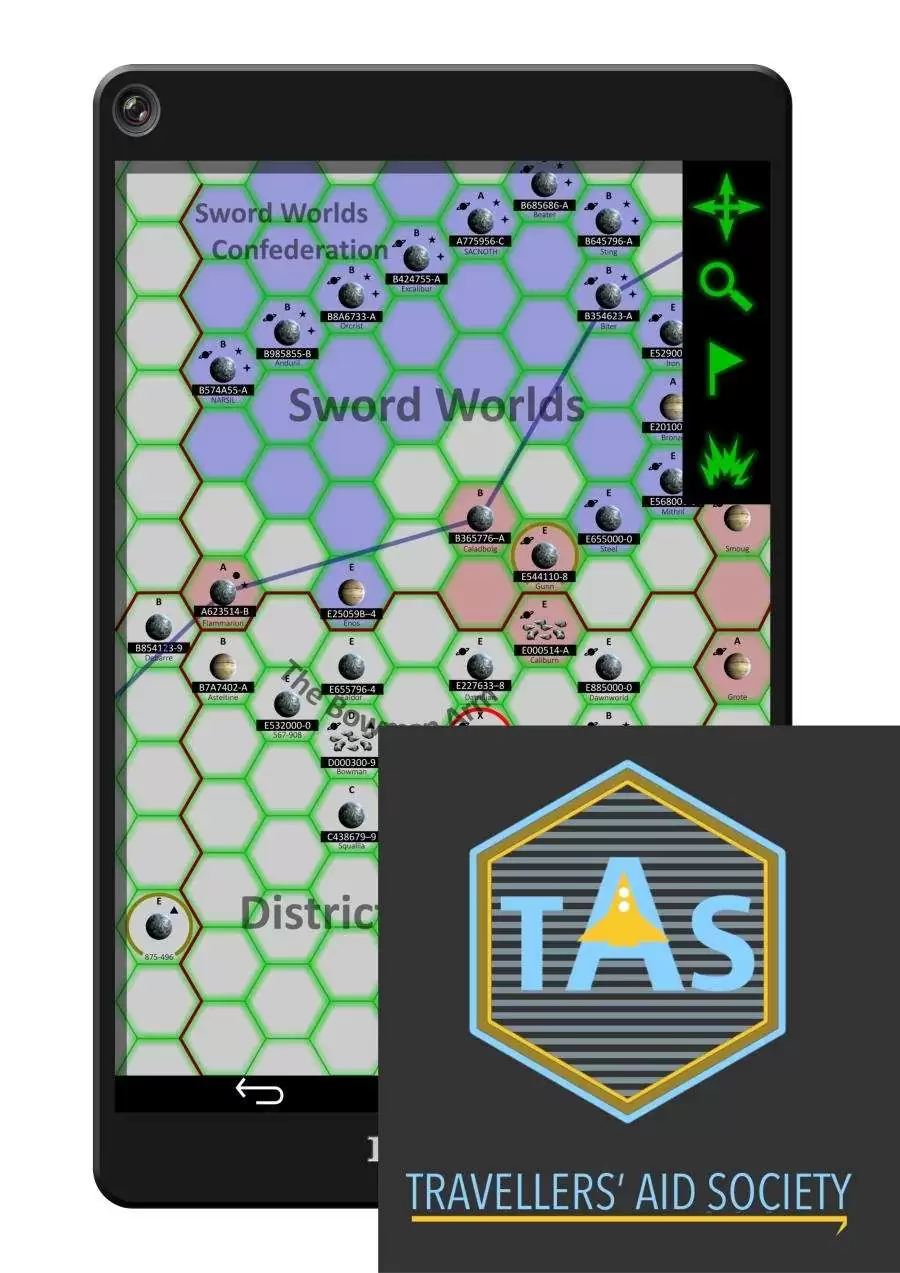 MgT Traveller Bowman Arm Map - Mongoose | Gazelle Games | Travellers ...