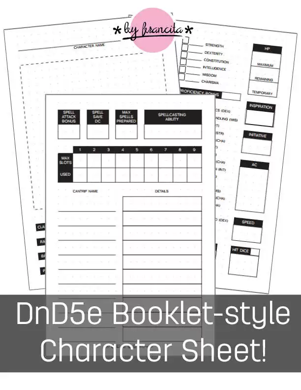 DnD 5e Booklet-style Custom Character Sheet - Mongoose | Travellers ...
