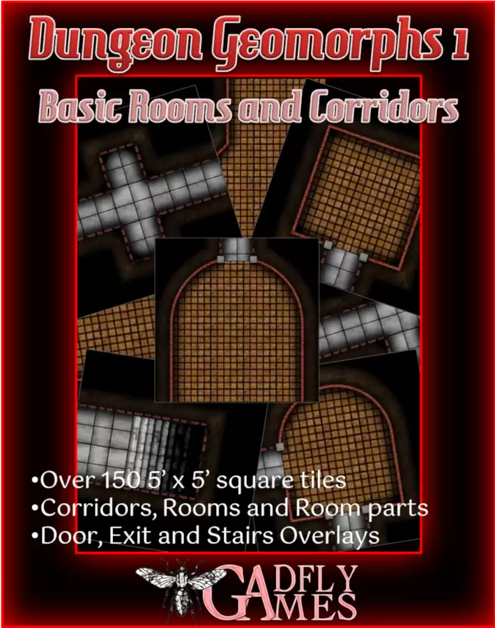 Dungeon Geomorphs 1 - Basic Corridors and Rooms - Mongoose | Travellers' Aid Society | DriveThruRPG