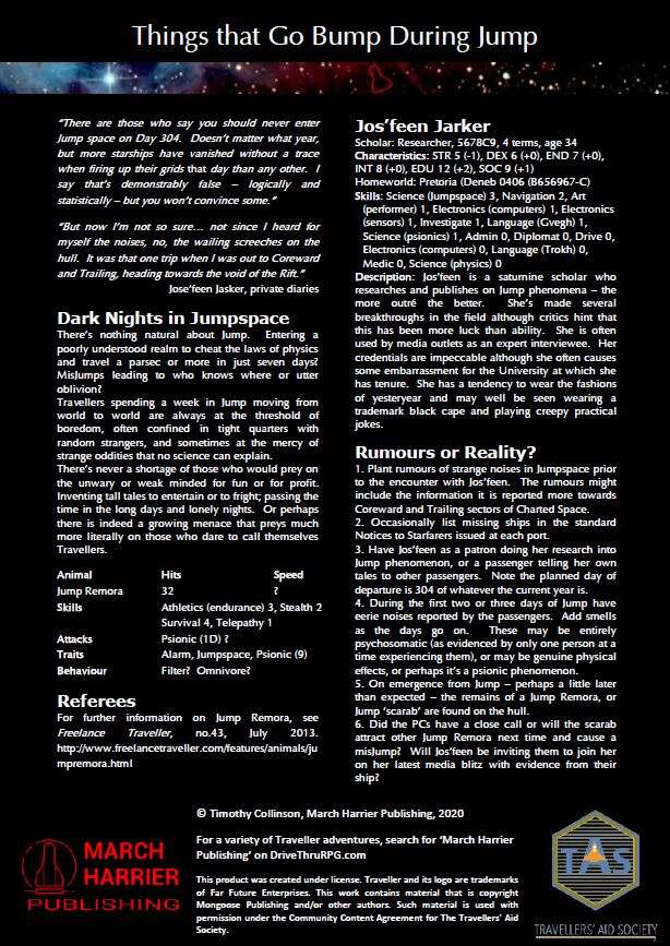 Things That Go Bump During Jump - Mongoose | Travellers' Aid Society ...