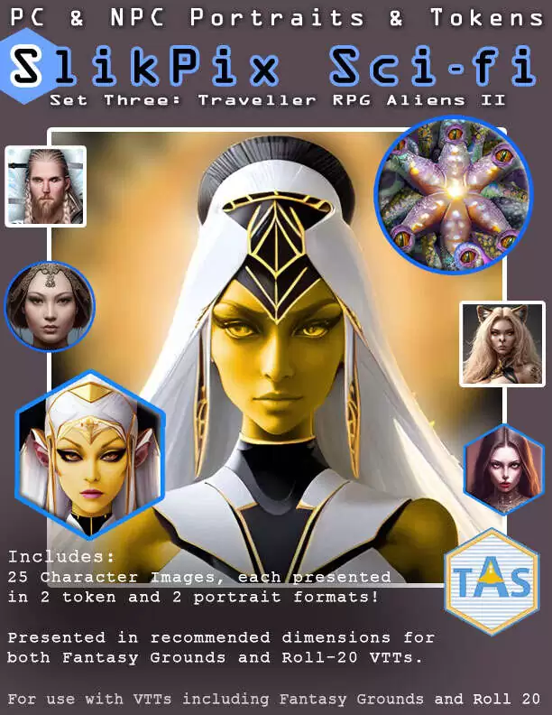 SlikPix Sci-Fi Character Portraits and Tokens Set Three - Traveller RPG ...