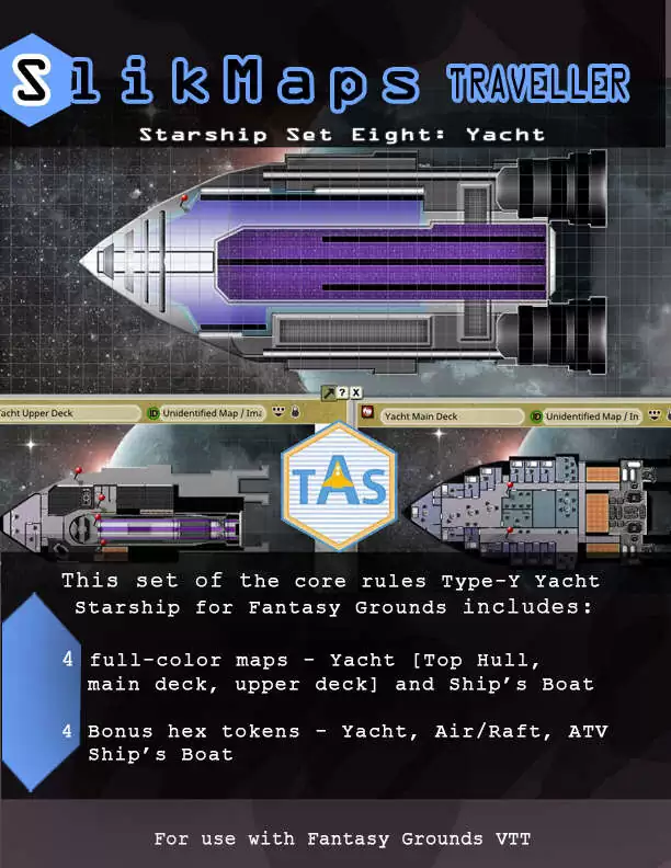 SlikMaps Traveller Starship Set Eight: Yacht - Mongoose | Travellers ...