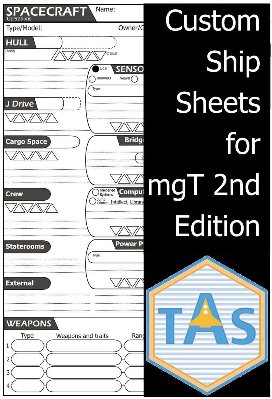 MG Traveller 2nd Edition Custom Ship Sheets - Mongoose | Travellers ...