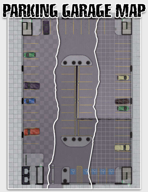 Modern Parking Garage Map - paNik productions | DriveThruRPG
