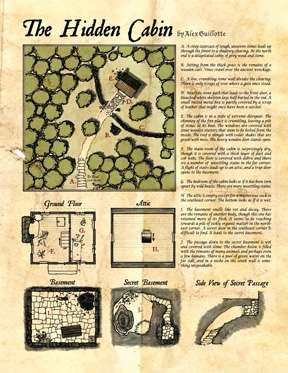 The Hidden Cabin Map - Critical Hit Publishing | DriveThruRPG