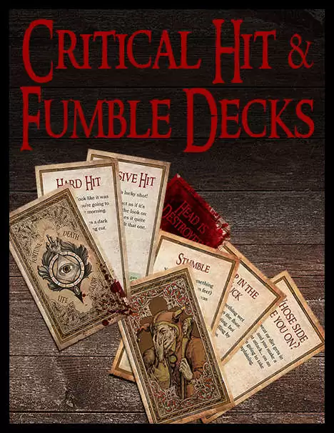 Critical Hit and Fumble Decks [BUNDLE] - Critical Hit Publishing ...
