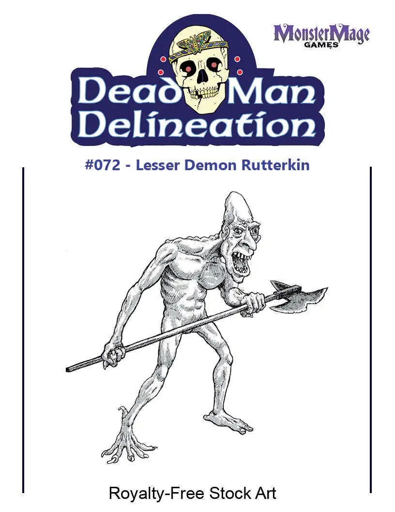 072 - Lesser Demon, Rutterkin (b&w, 1/4 page) - Monster Mage Games ...