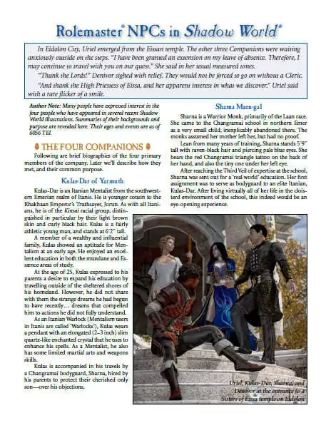 Shadow World: Six Rolemaster Heroes - Iron Crown Enterprises ...