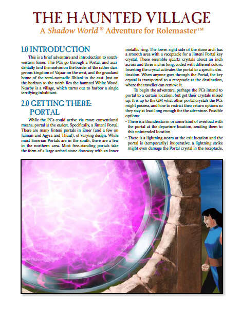 Shadow World: The Haunted Village - Iron Crown Enterprises | Rolemaster ...