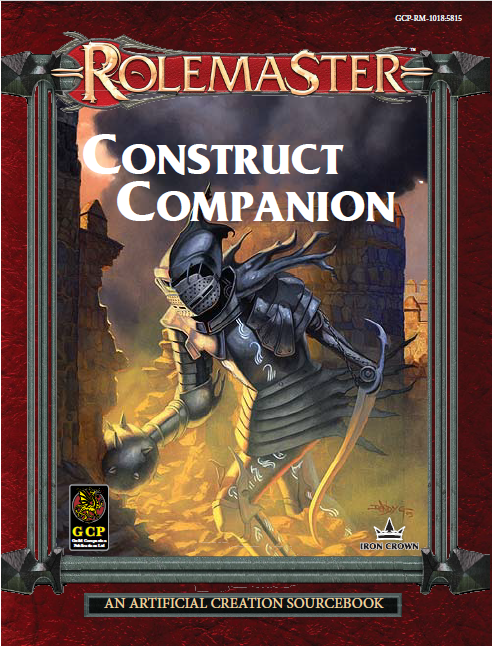 ERA for Rolemaster RMSSFRP Construct Companion - Iron Crown Enterprises ...