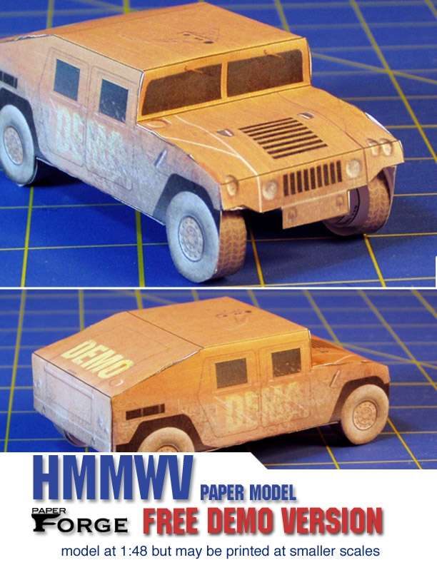 HMMWV Demo - Paper Forge | Modern Vehicles | DriveThruRPG