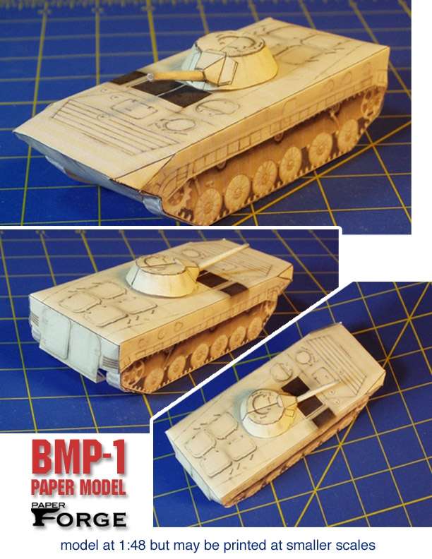 BMP-1 Paper Model - Paper Forge | Modern Vehicles | DriveThruRPG