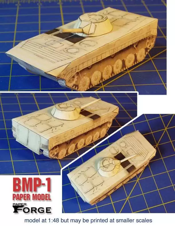 BMP-1 Paper Model - Paper Forge | Modern Vehicles | DriveThruRPG