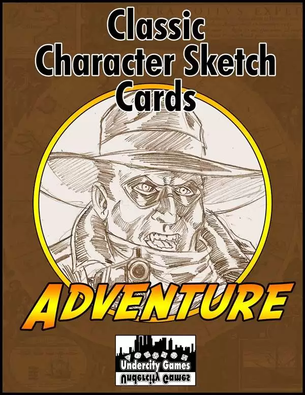 Classic Character Sketch Cards Set One: Pulp Adventure - UnderCity ...