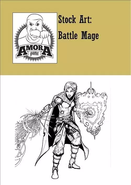 Stock Art: Battle Mage - Amora Game | Stock Art: Jay Sloan | DriveThruRPG