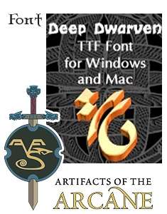 AOTA-TTF - Deep Dwarven Font - V Shane | DriveThruRPG