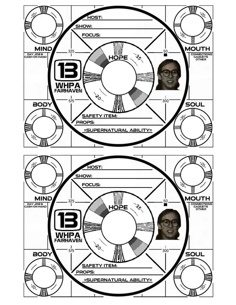 WHPA TV13 Test Pattern Host Record Sheet - Savage AfterWorld | DriveThruRPG