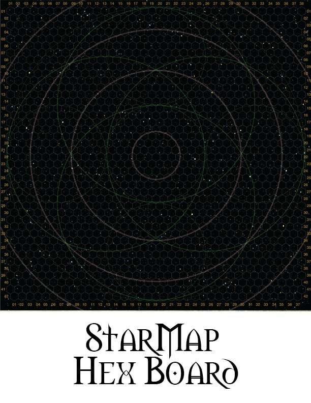 Gaming Star/Space Map Hex Board - Bronze Dragon Publishing | DriveThruRPG